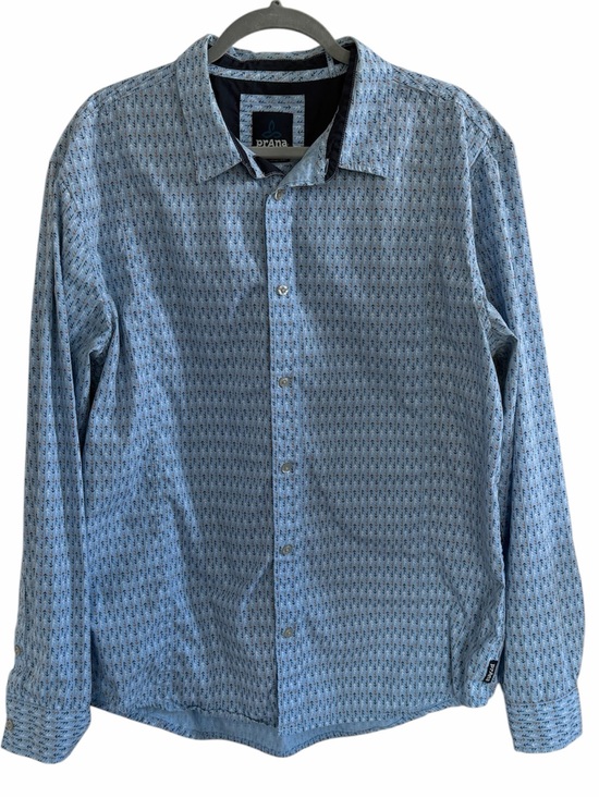 Prana | Shirts | Prana Mens Light Blue Micropattern Longsleeve ...